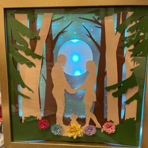 Dog Shadow Box Template Layered Shadow Box Svg Files for | Etsy