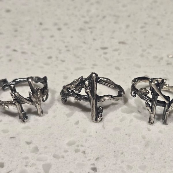 Sterling Silver Ring "texture Fantasy"-silver Natural Jewelry- Sea ...