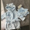Personalised Baby Robe Dressing Gown Baby Comforter Toddler Gift Boy ...