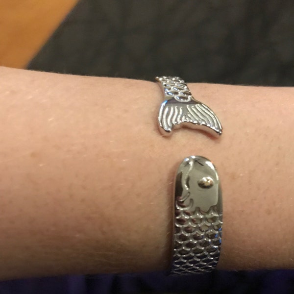 Cape Cod Fish Bracelet - Solid 925 Silver & Real 14k Gold Eye - Cape ...