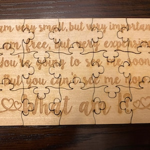 What Am I Baby Reveal Riddle Puzzle Basswood Jigsaw Puzzle Fun Put ...