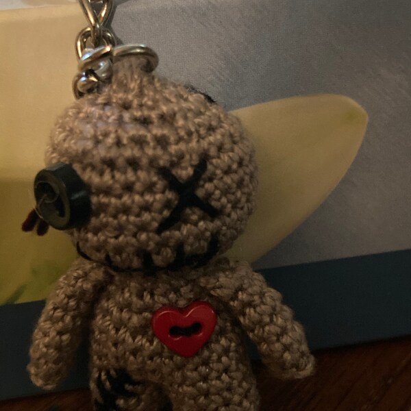 Mini Voodoo Style Doll Crochet Amigurumi Keychain, Backpack Charm ...