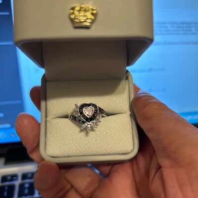 Customizable Class Ring for Women, Exclulsive Design With Heart and ...