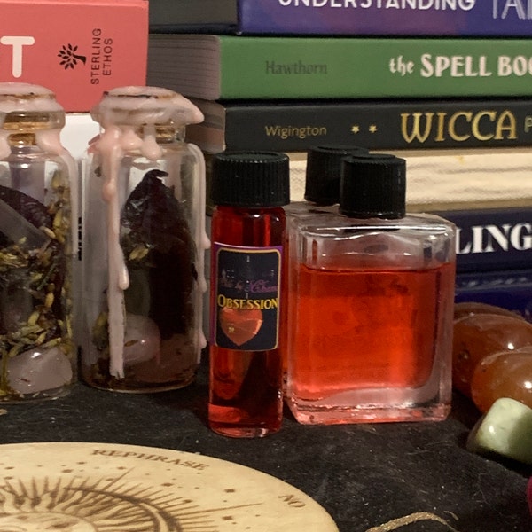 OBSESSION OIL With Rose Quartz Crystal Voodoo Hoodoo Wiccan Pagan - Etsy