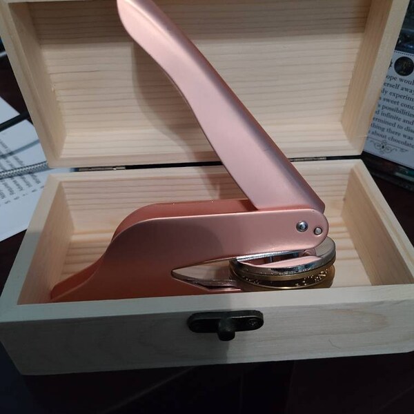 Personalized Vintage Library Embosser, Custom Embosser Stamp,book ...