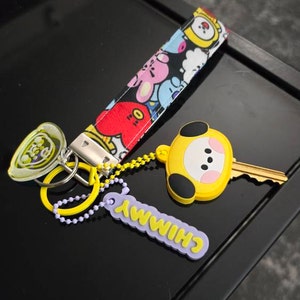 Retro Smiley Faces Key Fobs, Keychain Wristlet, Key Fobs, Fun Key Fobs ...