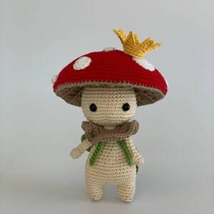 Crochet Mushroom Doll PATTERN, Prince KINOKO, Interactive Mushroom ...