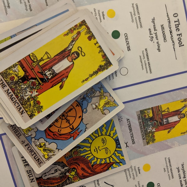 Tarot Symbolism Cheat Sheets, for Beginner or Advanced Tarot Readers ...