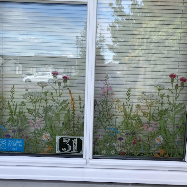 Small Wild Flowers Double Sided Window Sticker - Etsy