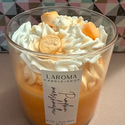 Cotton Candy Dessert Candle, 9 Oz, Whipped Wax, Pink and Blue Candle ...