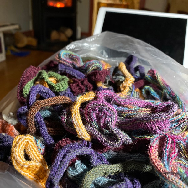 Alpaca-blend Sock Loops, Mixed Colors, Soft - 8 or 16 Oz., 400+ Loops ...