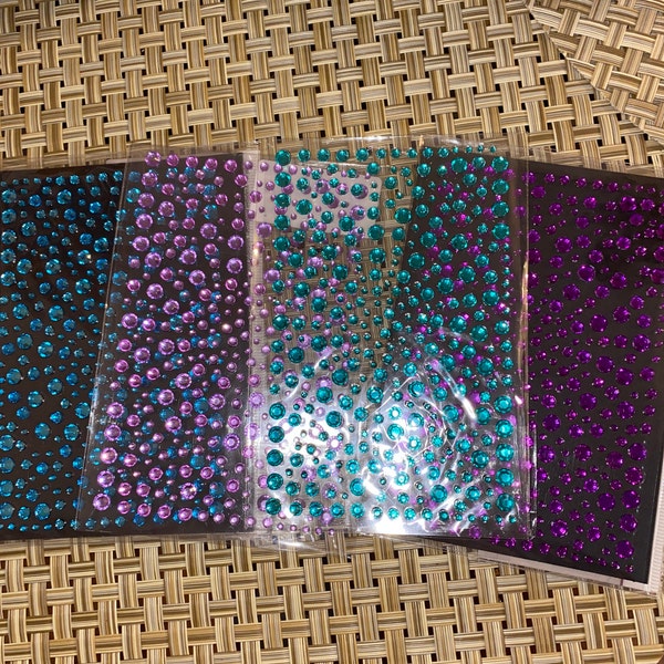 325 2,3,4 and 5mm Self Adhesive Diamante Stick on Rhinestone Gems ...