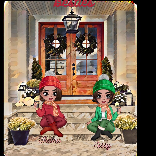 Autumn Girl Collection Chibi Clipart, Fall Best Friends Clipart ...