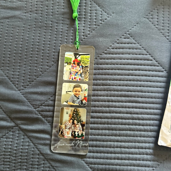 Personalized Memorial Bookmark, Custom Acrylic Bookmark With Tassel ...