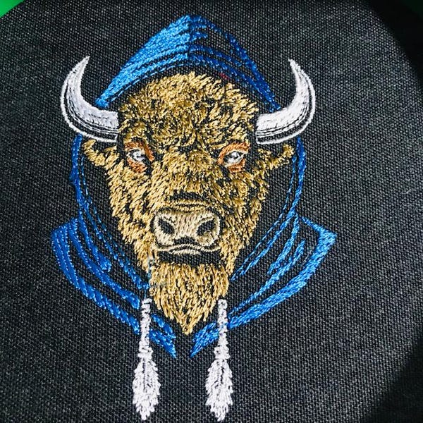 Buffalo Embroidery – Bold and Unique Boson Embroidery Pattern for ...