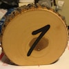 Rustic Wedding Burned Log Table Numbers Number Wood Centerpiece Bark ...