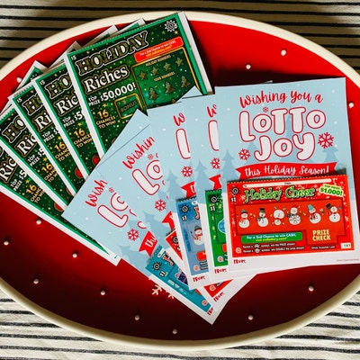 Printable Lottery Ticket Christmas Card Teacher Christmas Gift Card ...
