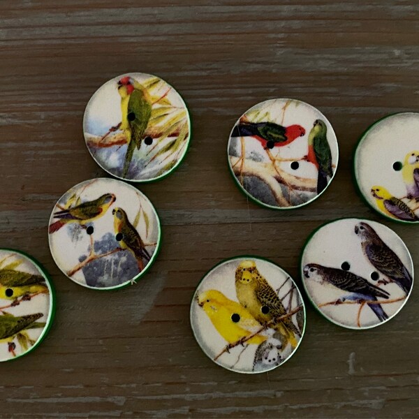 Bird Buttons - Australian Birds - Handmade Buttons - Australian Made ...