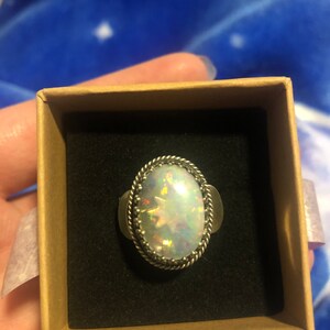 Aura Opal Magic Stackable Ring - Etsy