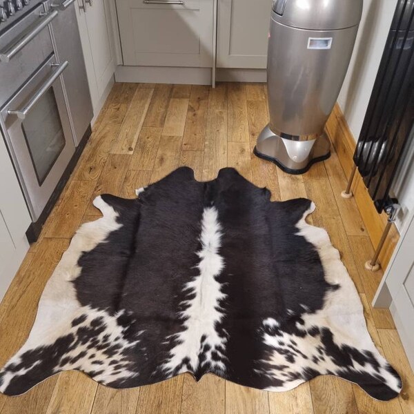 Genuine Black and White Cowhide for Western Home Decor, Luxurious ...