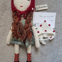 Handmade Bunny Doll, Handmade Stuffed Plush Rabbit Toy, Cloth Doll ...