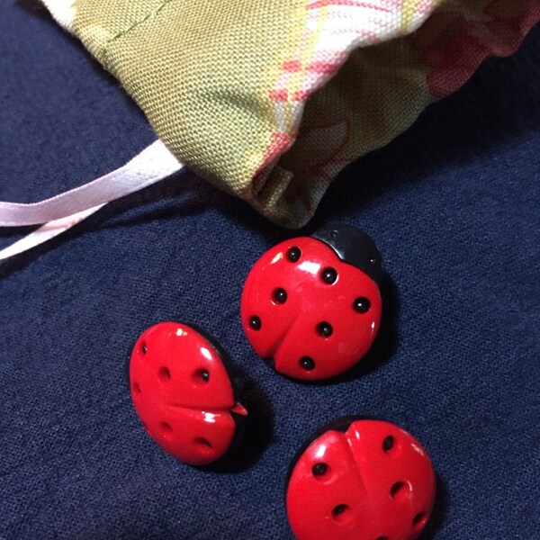 Lady Bug Buttons by Buttons Galore / Sewing Insect Embellishments - Set ...