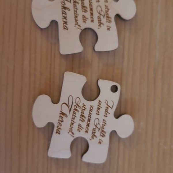 Puzzle Tag, Wooden Puzzle Wedding Favors Box Tag, Rustic Wedding Favor ...