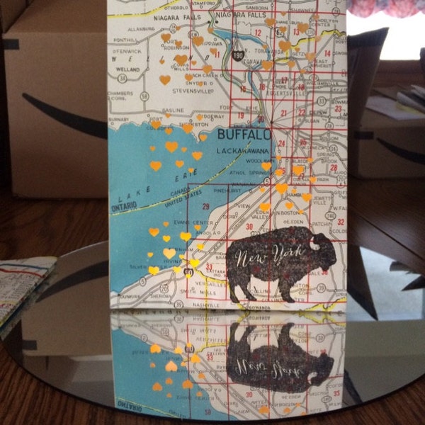 5 Pack, Buffalo New York Luminaries, Buffalo NY Map, Buffalo Wedding ...