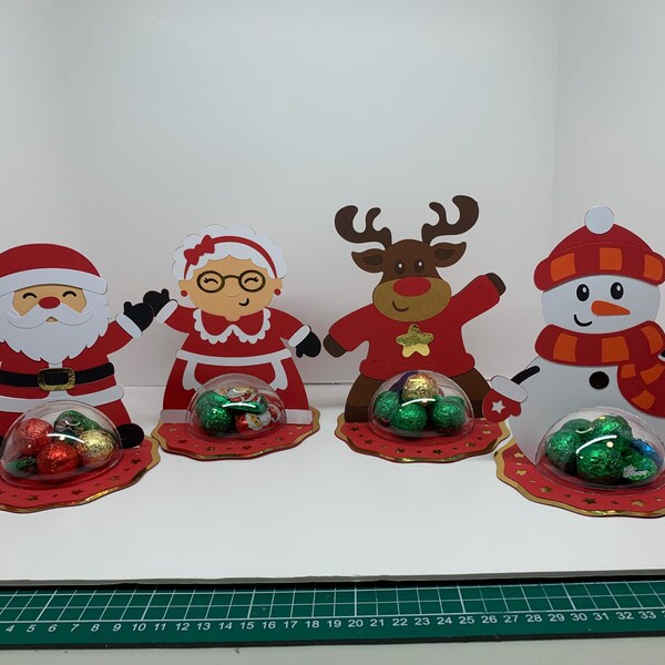 Christmas Santa Candy Holder Svg | Santa Candy Dome Svg Template ...