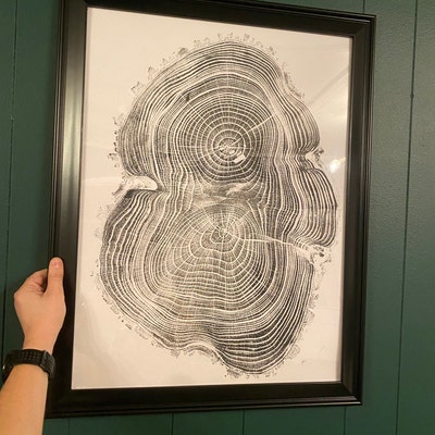 Wood Art, Tree Ring Print, Handmade - Etsy