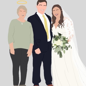 Custom Digital Family Portrait Faceless Portrait Drawing - Etsy