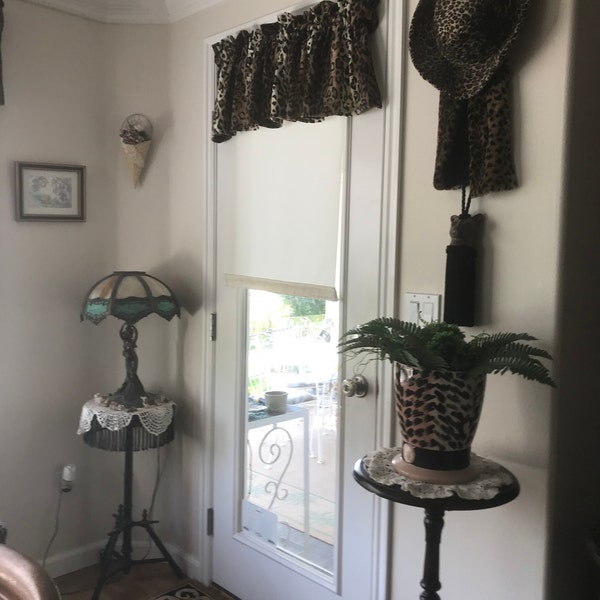 Animal Print Window Valance Leopard Zebra Giraffe Cowhide Pony Safari ...