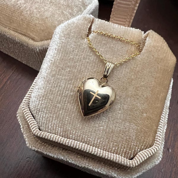 Paws Round Circle Mini Locket, Gold Filled, Silver, Minimalist ...