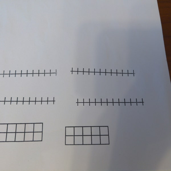 Primary Math Stamps: 10 Frame & Number Line Stamp - Etsy