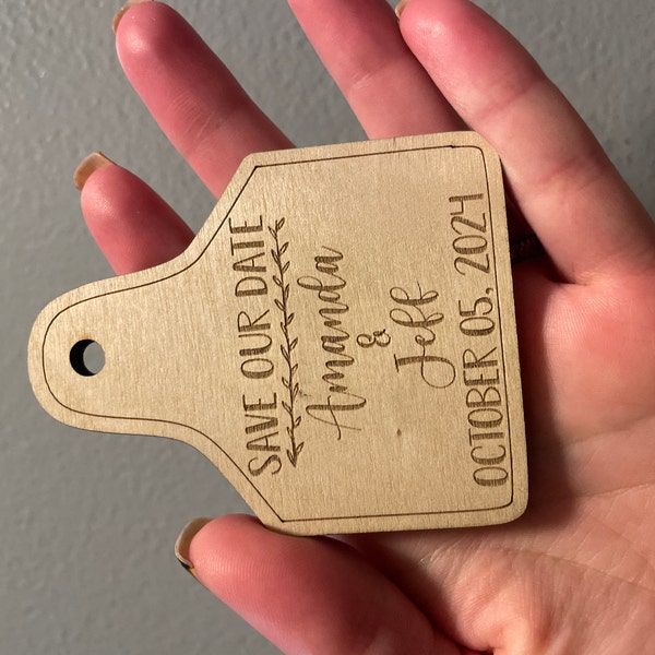 Cattle Tag Wedding Save the Date - Etsy