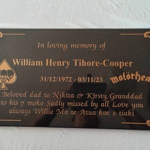 Islamic Muslim Memorial Human Grave Marker Black Granite Engraved ...