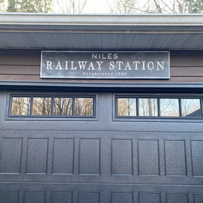 Custom Railway Station Wood Sign Hand Made Wooden Antique Train Decor ...