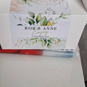 RETRO PIZZA BOX Personalised 7 Party Box. Small Pizza. Wedding Graze ...