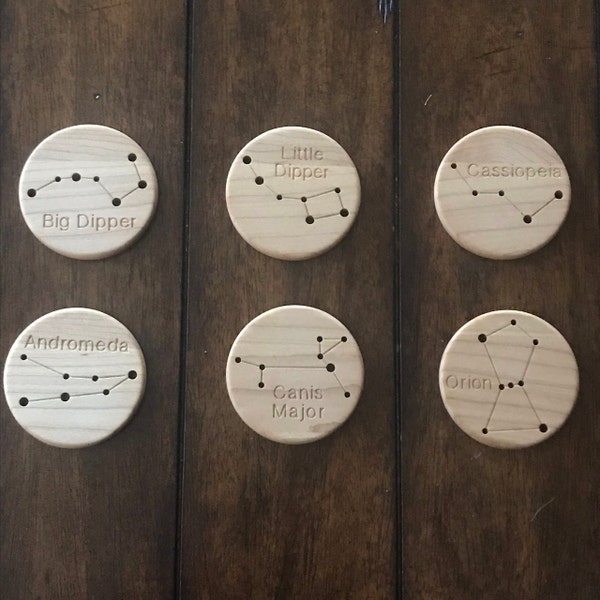 Wooden Constellation Coins - Etsy