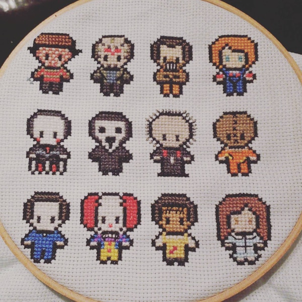 Horror Movie Characters - Cross Stitch (PATTERN ONLY) - Etsy