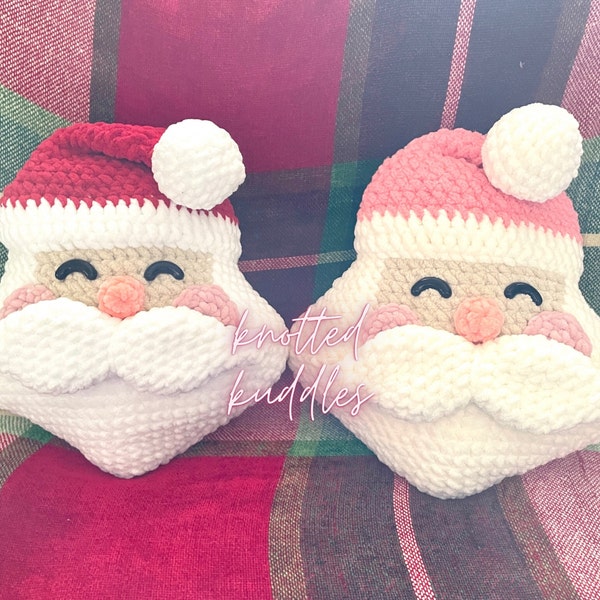 Crochet Santa Pillow Pattern: Bulky Yarn Christmas Decor (PDF Pattern ...