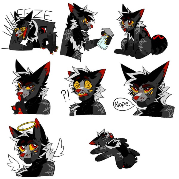 Digital Protogen Furry Emotesticker Bases Pack 1 Etsy