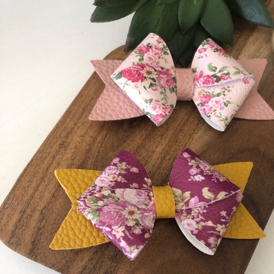 Honey Bee Hair Bow SVG Template, Bow SVG, Felt Bow PDF, Bumble Bee Bow ...