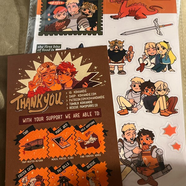 Dunmeshi Clear Sticker Sheets 8x5 - Etsy