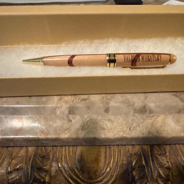 PERSONALIZED Exotic NATURAL Wood Pen, Engraved Wooden Pens, Rosewood ...