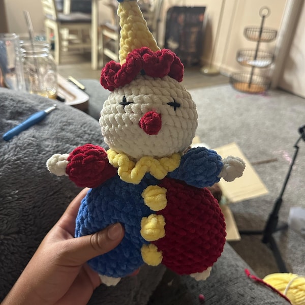 Chubby Clown Crochet Pattern | Amigurumi PDF Tutorial | Circus Plush ...