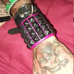 Three Row Pyramid Studded Belt With Teo O-rings | Etsy