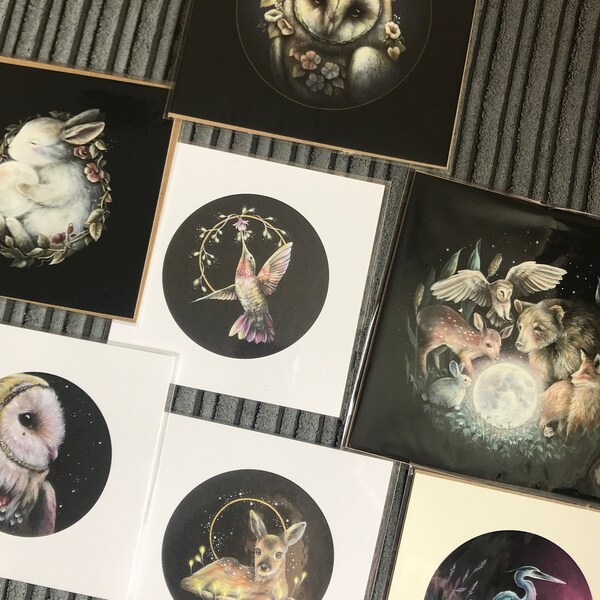 Lunar Rabbit | 5x5 Fine Art Print - Etsy