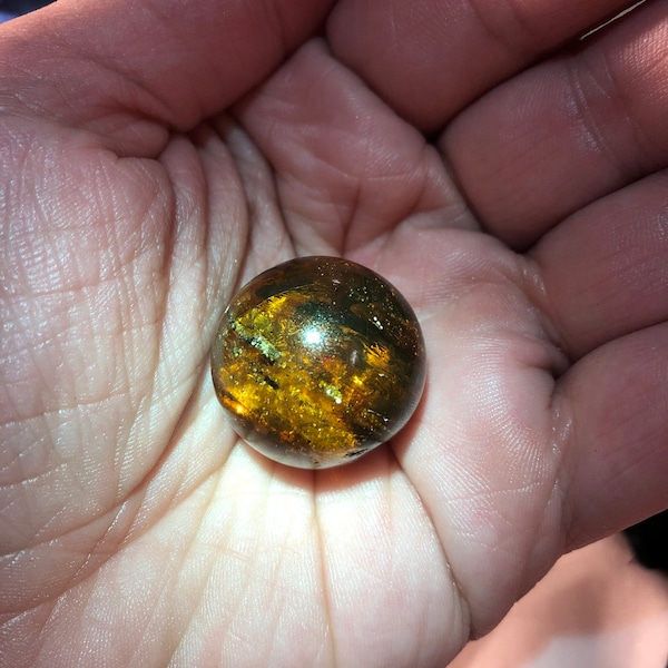 AMBER Sphere - Crystal Ball, Crystal Sphere, Housewarming Gift, Home ...