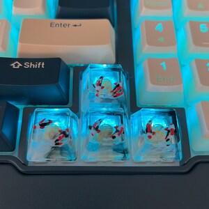 Koi Fish Keyboard Artisan Wrist Rest Rainbow Epoxy Resin - Etsy